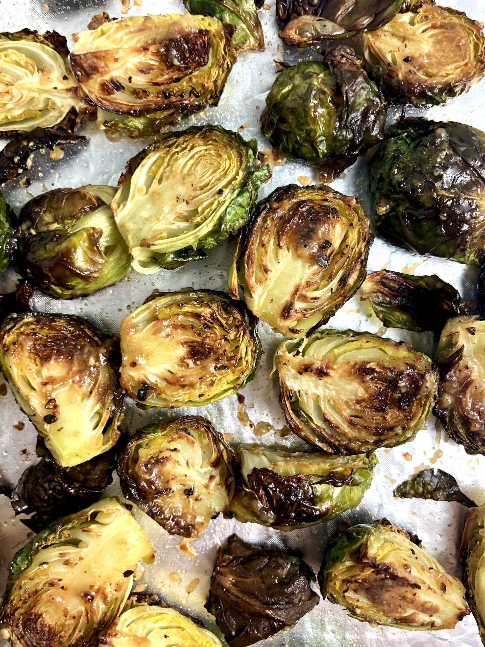 Maple Dijon Roasted Brussels Sprouts | MAK and Her Cheese