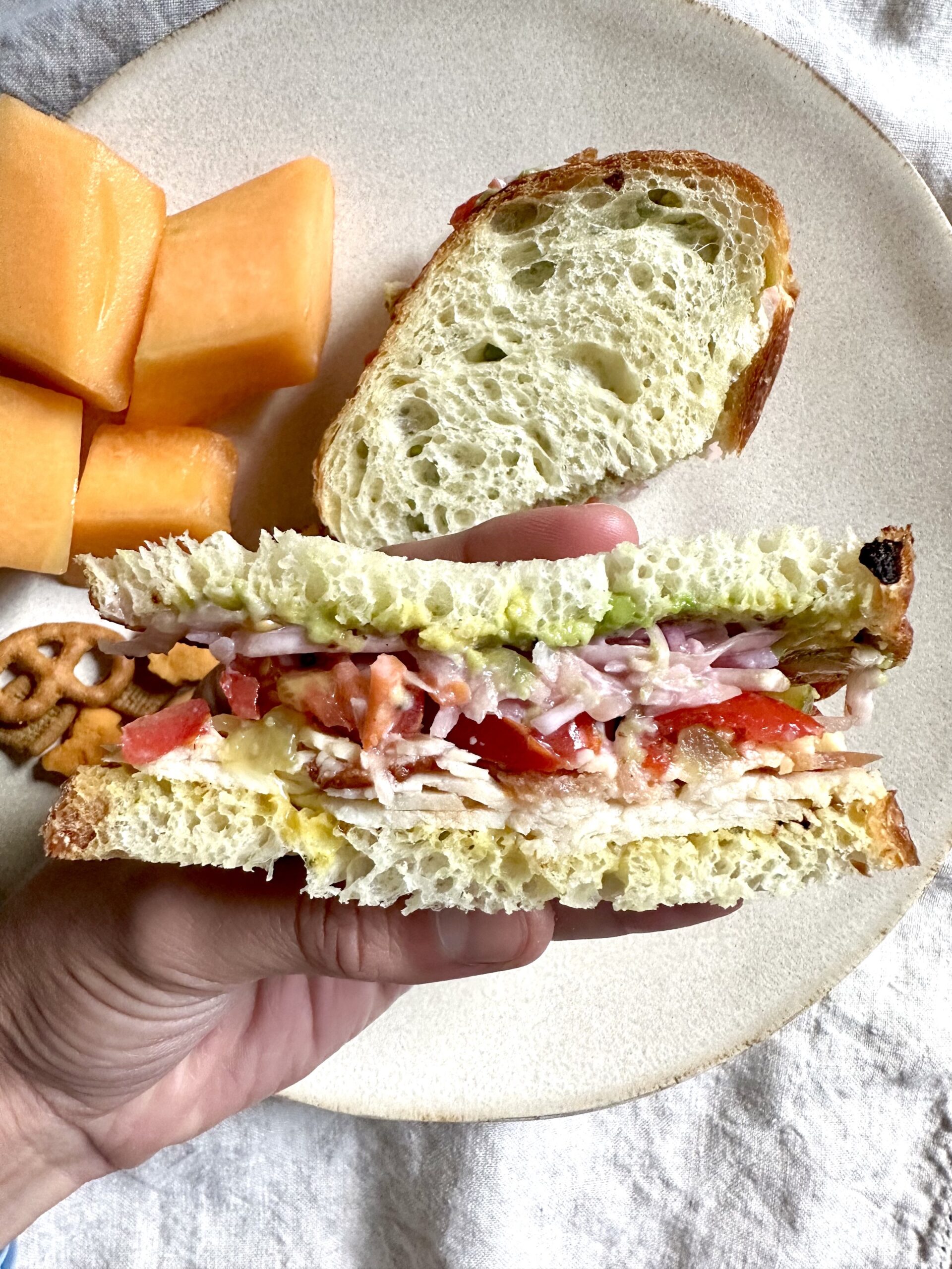 Turkey Bacon Club with Coleslaw | MAK and Her Cheese
